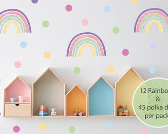 Rainbow Dot Stickers - Etsy
