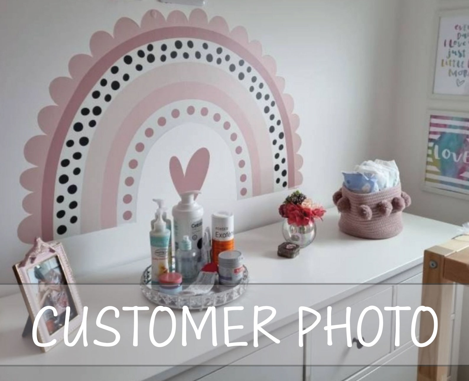 Extra Large Pink Rainbow Wall Sticker Decal Children's - Etsy