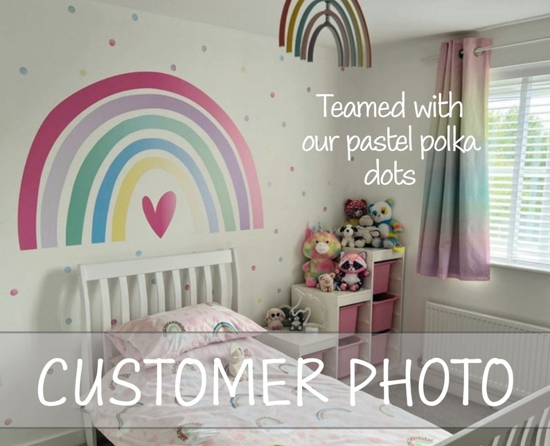 Extra Large Rainbow Wall Sticker Decal Pastel Rainbow - Etsy