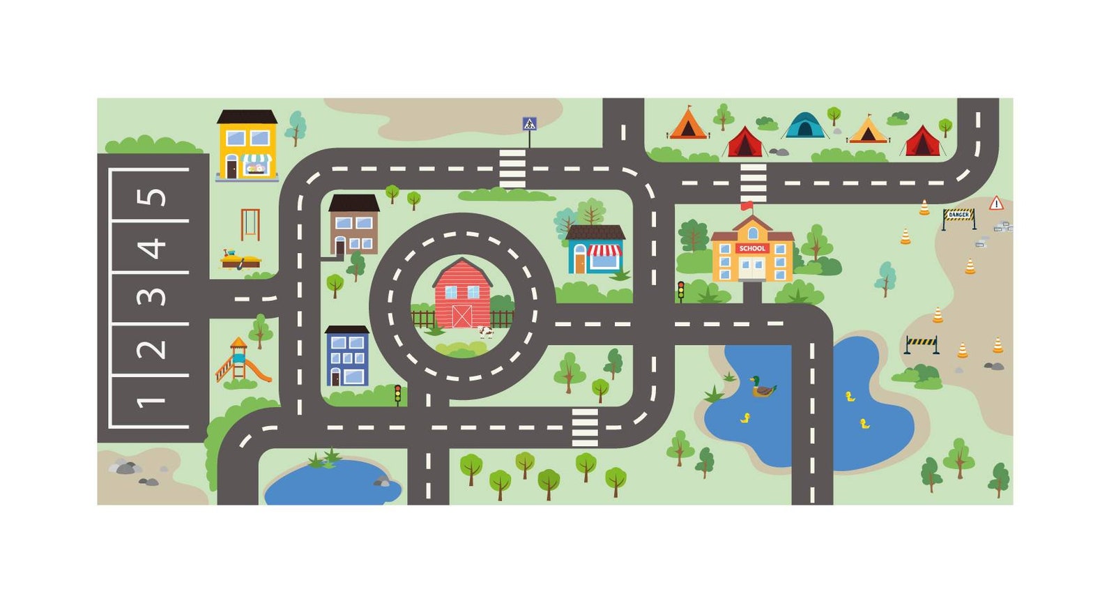 Road Map Furniture Sticker IKEA Trofast | Children's Road Map | Nursery ...