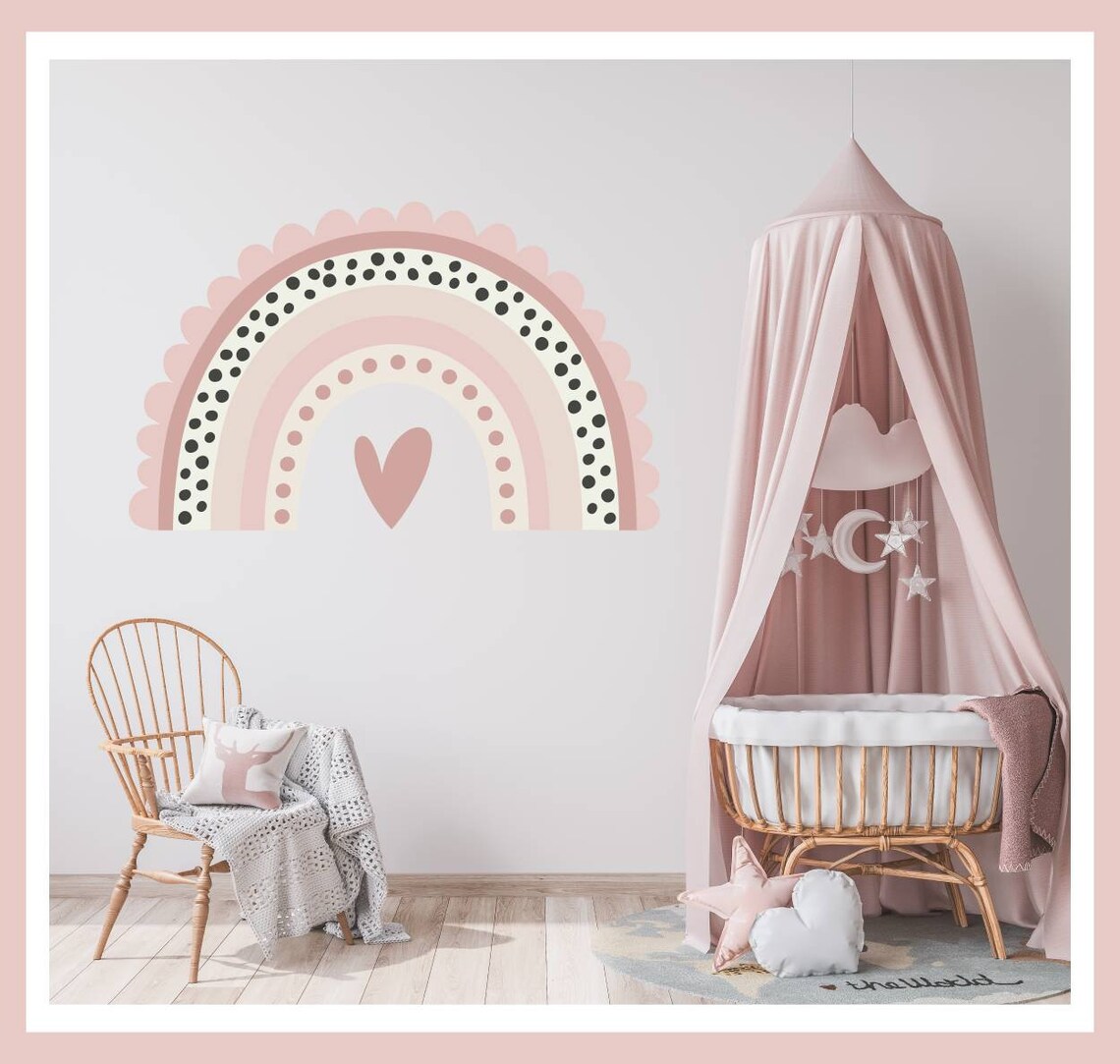 Extra Large Pink Rainbow Wall Sticker Decal Children's - Etsy UK