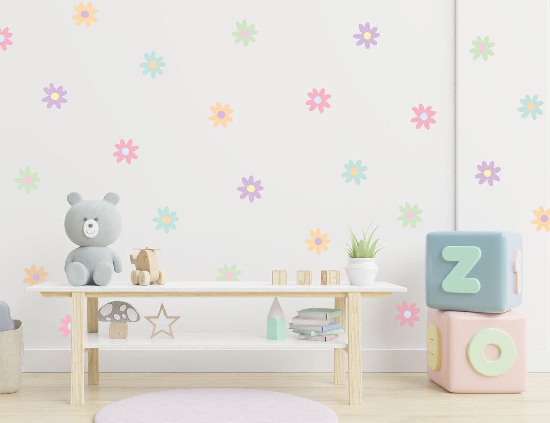 Mini Pastel Daisy Wall Sticker Decals | Flower Stickers | Floral ...
