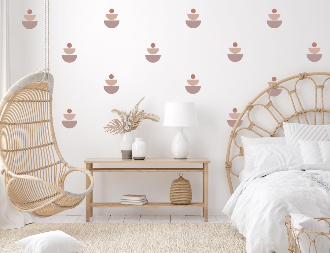 Boho Shape Stickers | Neutral Earth Tone Wall Sticker Decals | Boho ...