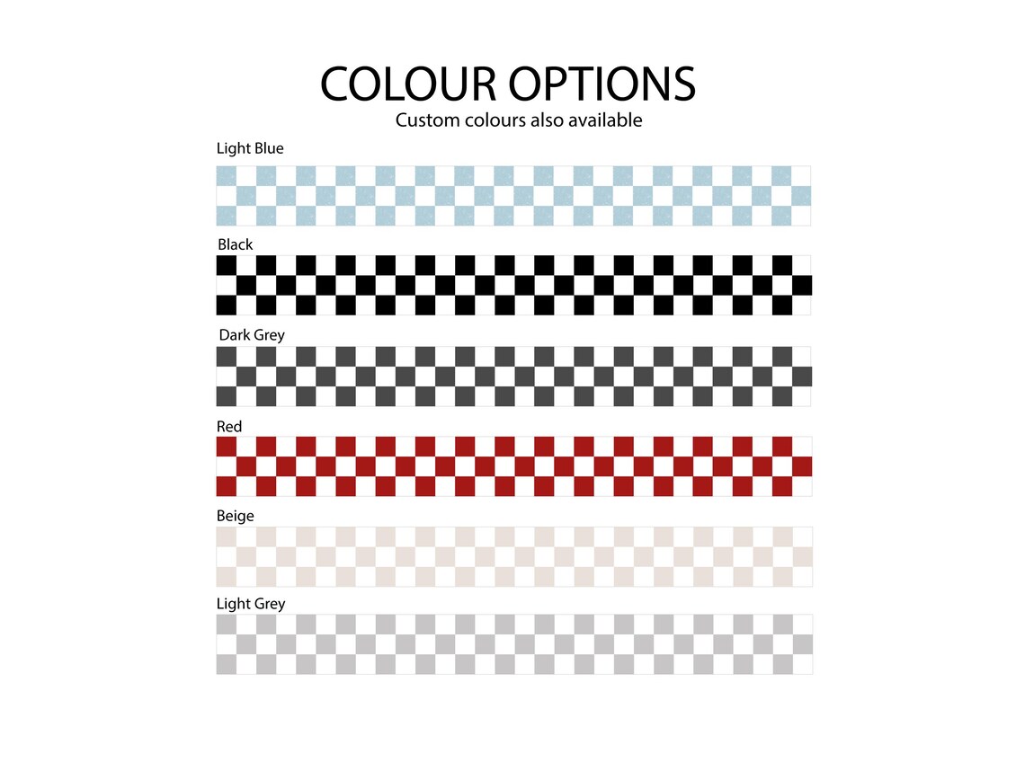 Racing Car Border Wall Sticker Decals | Chequer Board Border | Children ...