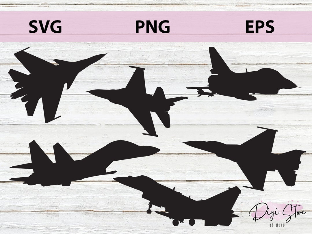 6 Airplanes Svg Bundle Jets Svg Bundle Jet Plane Svg for Cricut Jet Svg ...