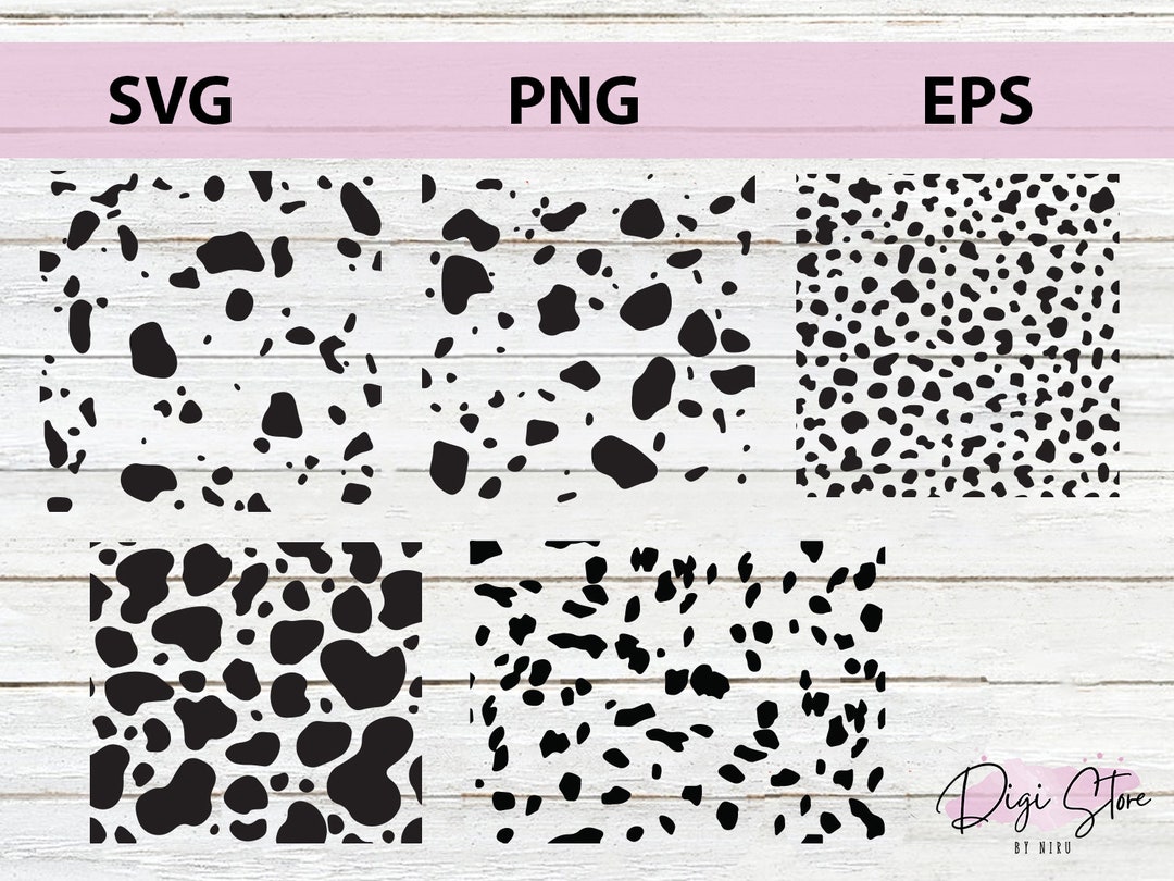 5 Dalmation Spots Svg Bundle | Dalmation Spots Clipart | Dalmation Dog ...
