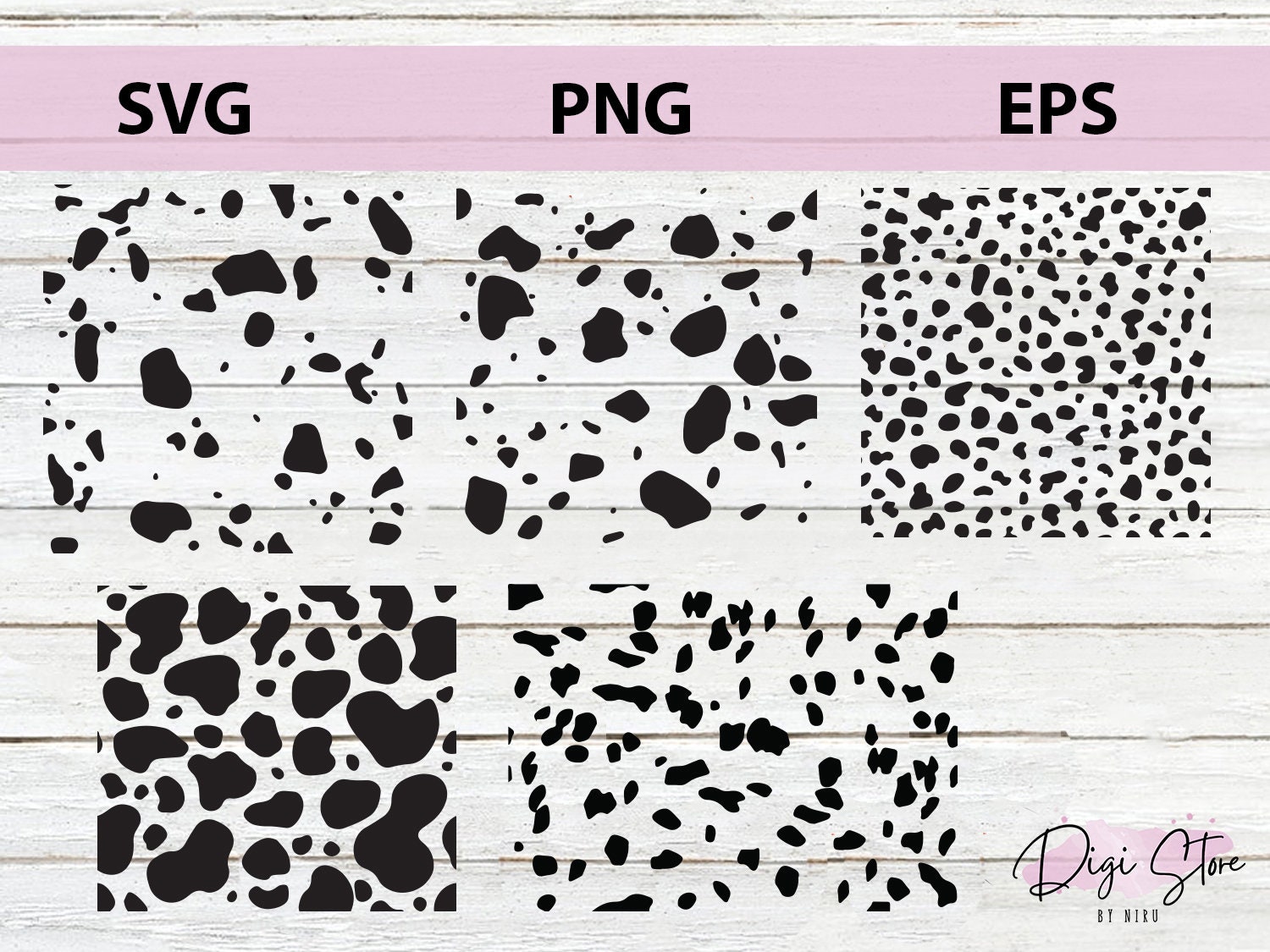 5 Dalmation Spots Svg Bundle Dalmation Spots Clipart - Etsy