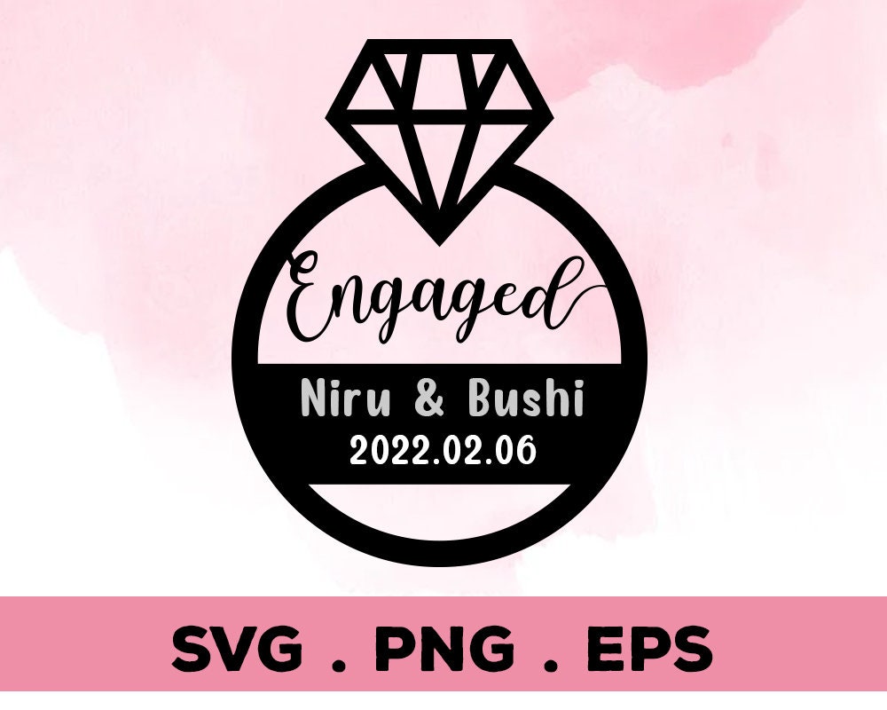 Engagement Svg Ornament / Just Engaged Ornament Svg for Cricut ...