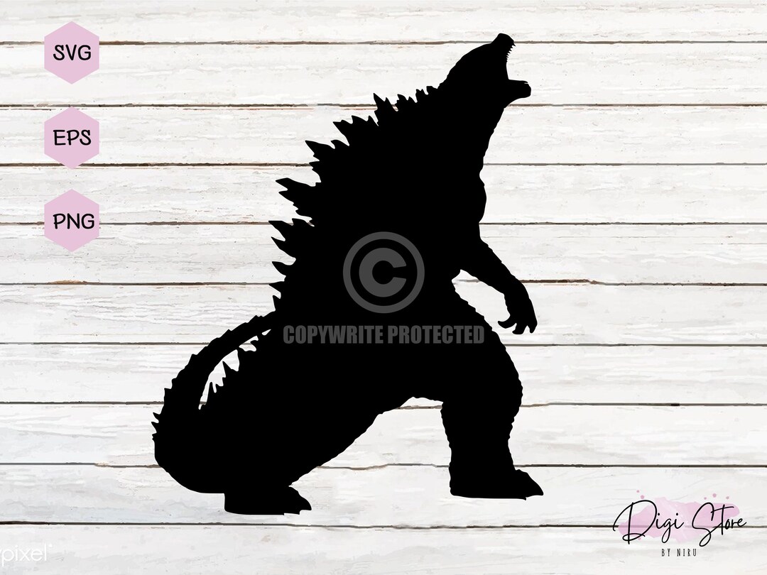 Godzilla Svg for Cricut | Godzilla Silhouette Svg | Godzilla Cut File ...