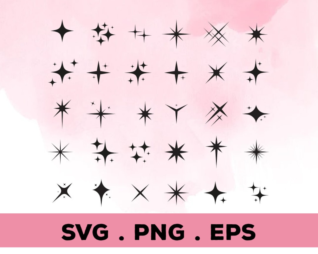Sparkle Svg Bundle / Sparkle Stars Svg / Sparkle Stars Cricut Cut Files / Instant Download ...