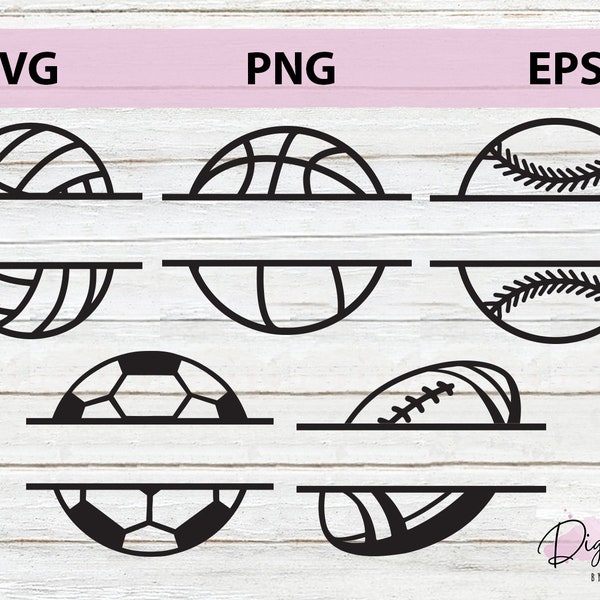 Sports Monograms Svg - Etsy