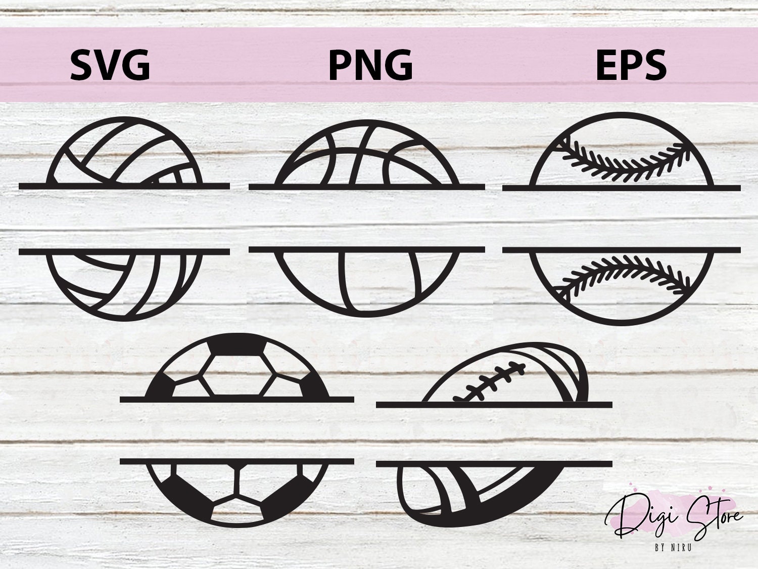 Sports Monogram Svg Bundle L Split Monogram Sports Svg L Sports ...