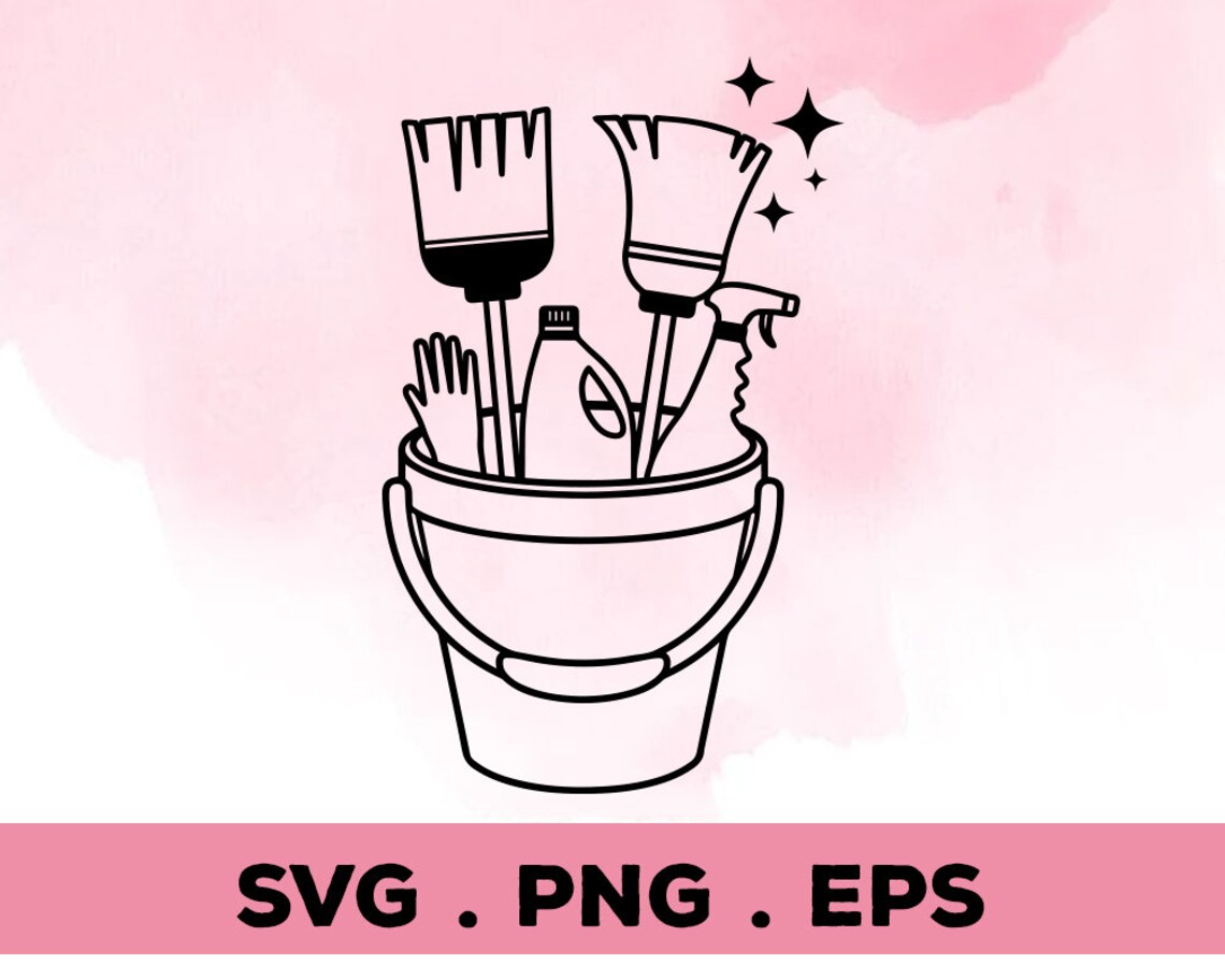 Housekeeping Svg File for Cricut | Cleaning Tools Svg | Housekeeping ...