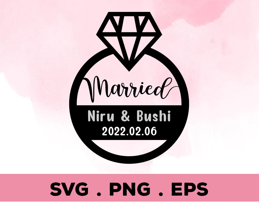 Married Ring Svg / Wedding Ring Svg / Wedding Ring Ornament Svg for ...