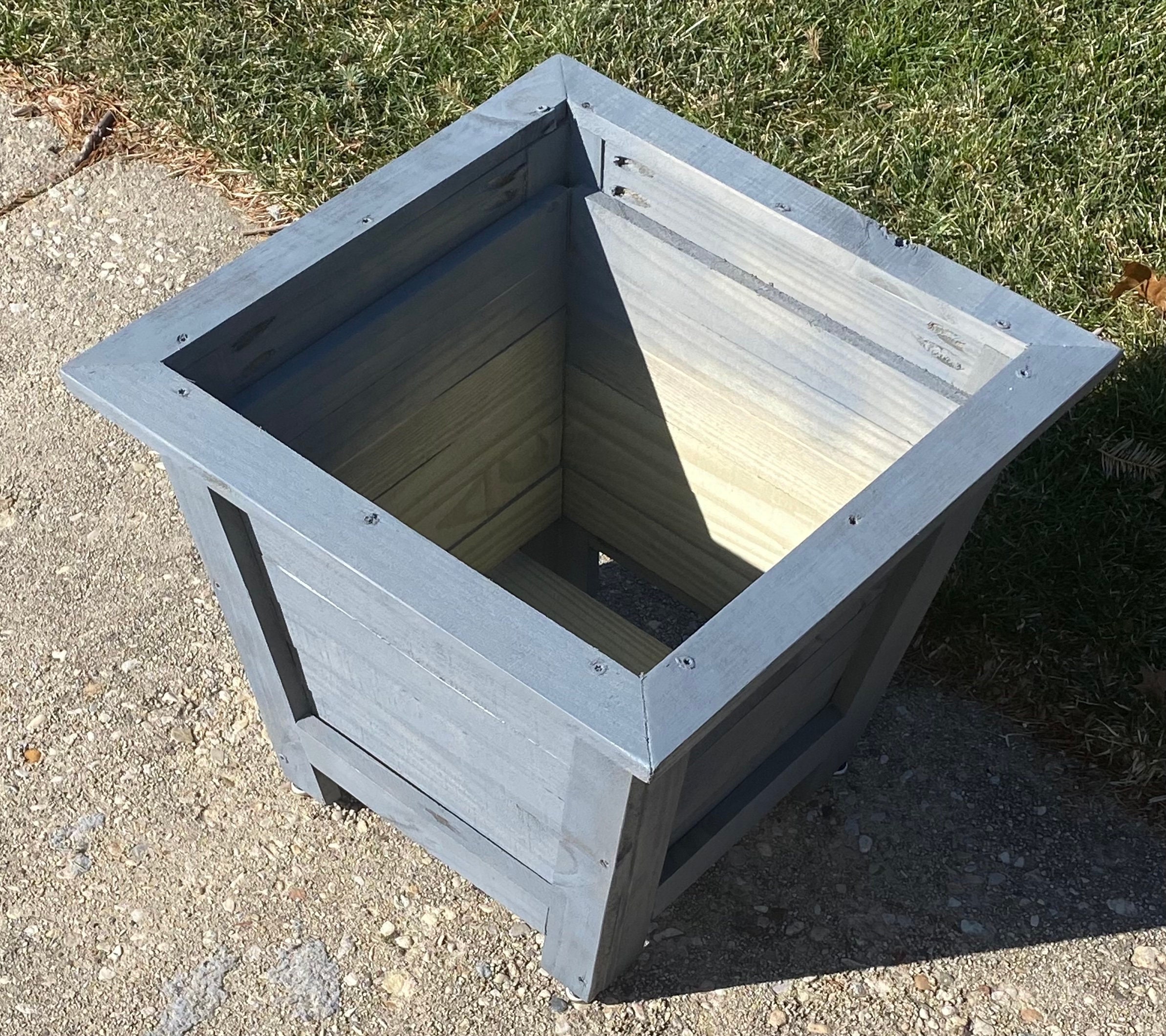 Planter, Cedar Planter, Slatted Planter, Garden Box Flower Box - Etsy