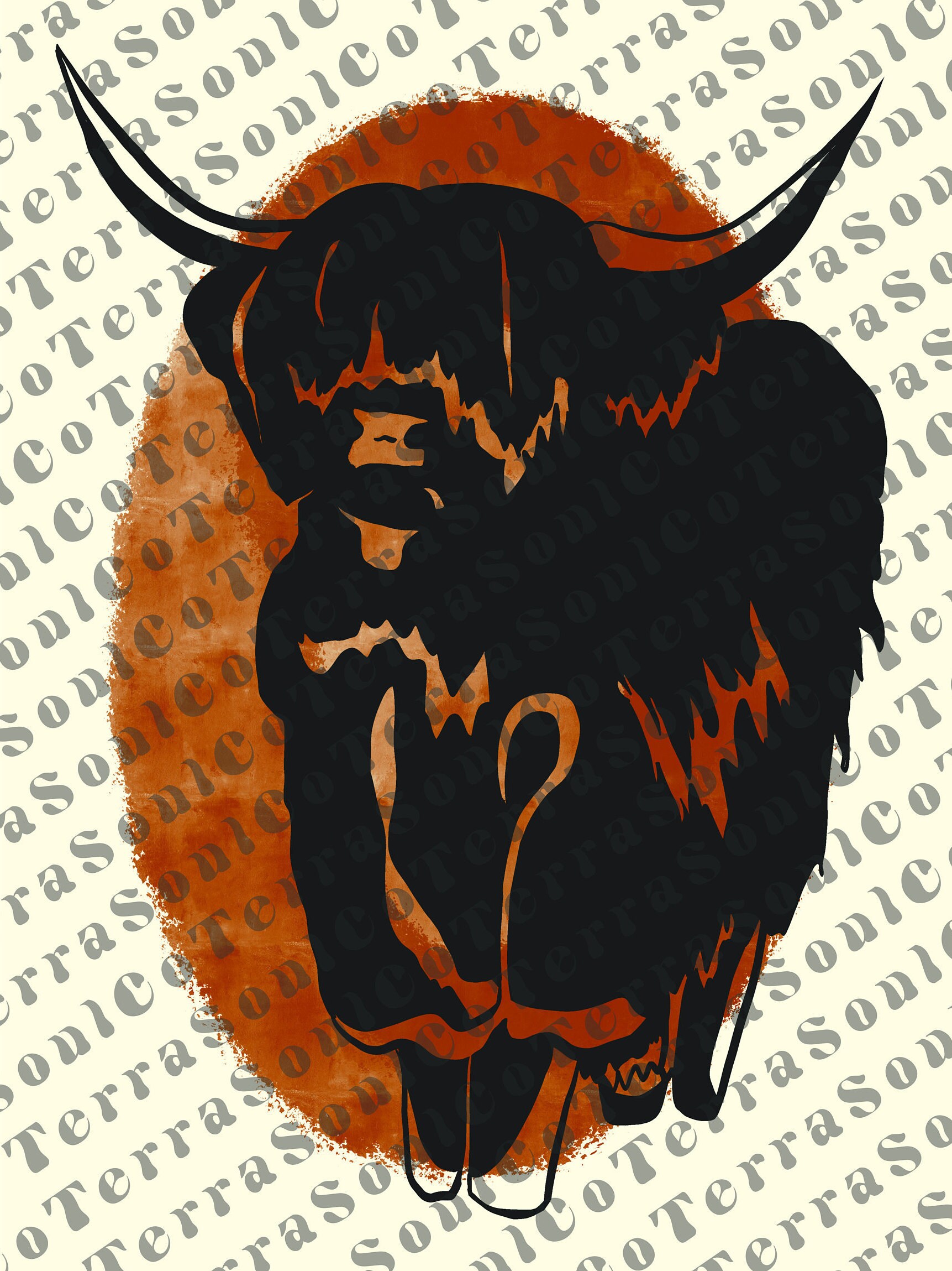 Fluffy Cow Poster Print Wall Art, Aesthetic Wall Art, Boho Art Print ...