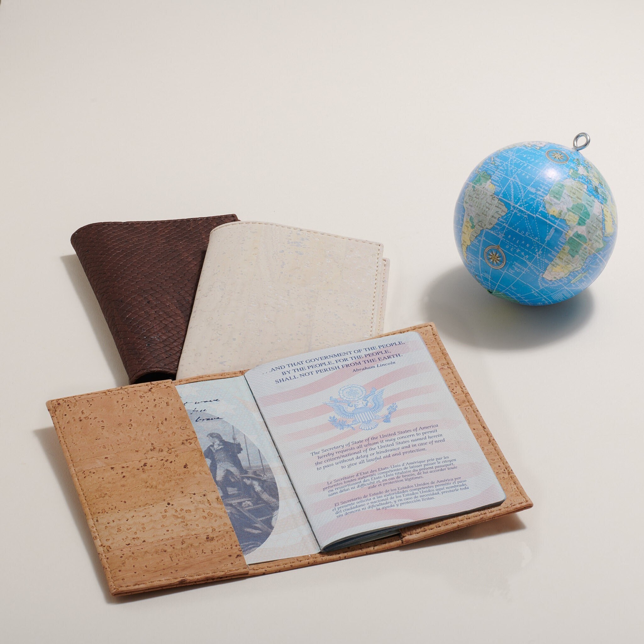 Cork Passport Holder (cork Passport Cover, Leather Passport Cover ...