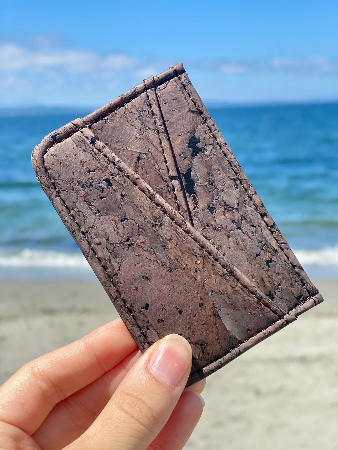 Cork Card Holder cork Wallet Slim Mens Wallet Cork Leather - Etsy