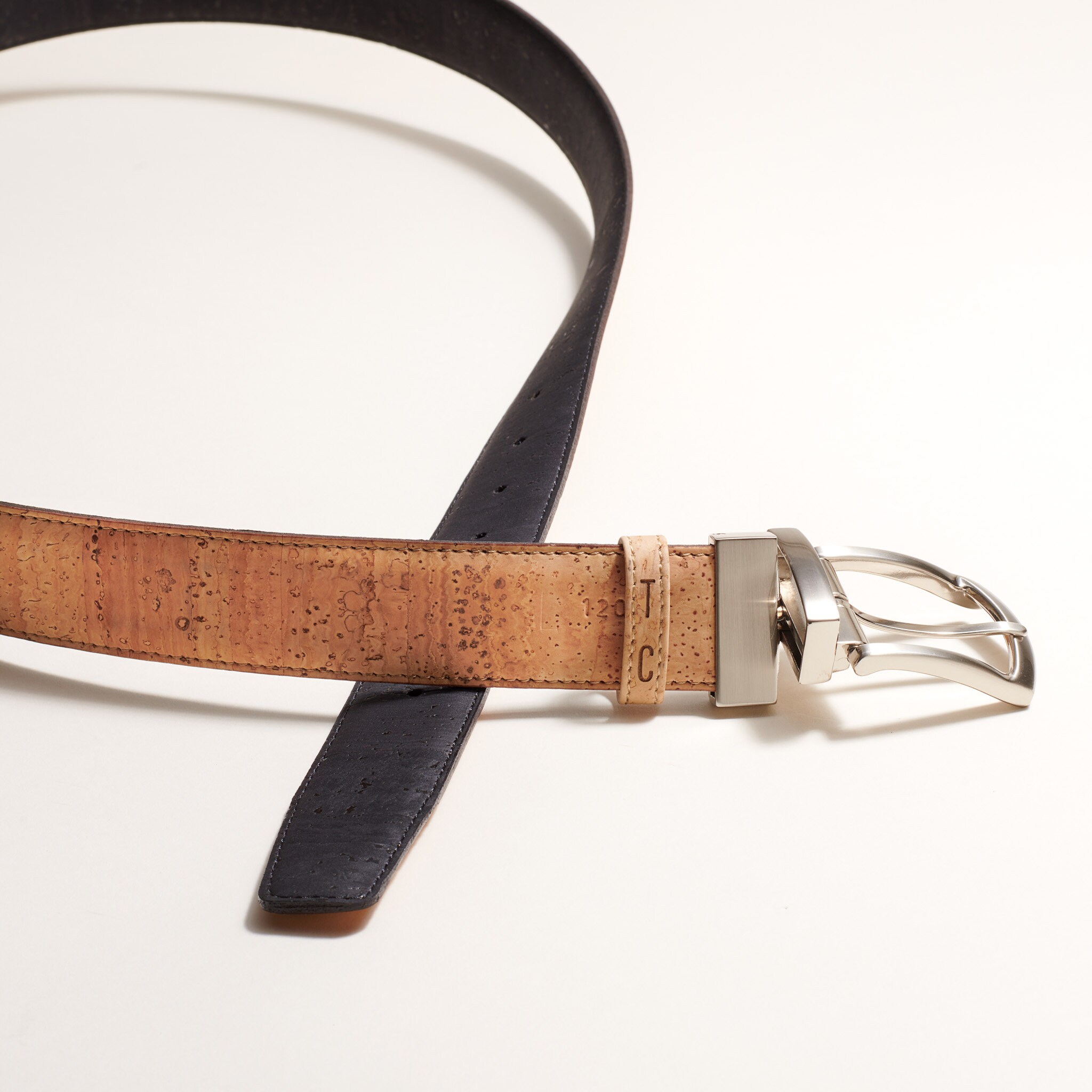 Cork Reversible Men's Belt brown/blue vegan Belt for Men, Ecofriendly ...