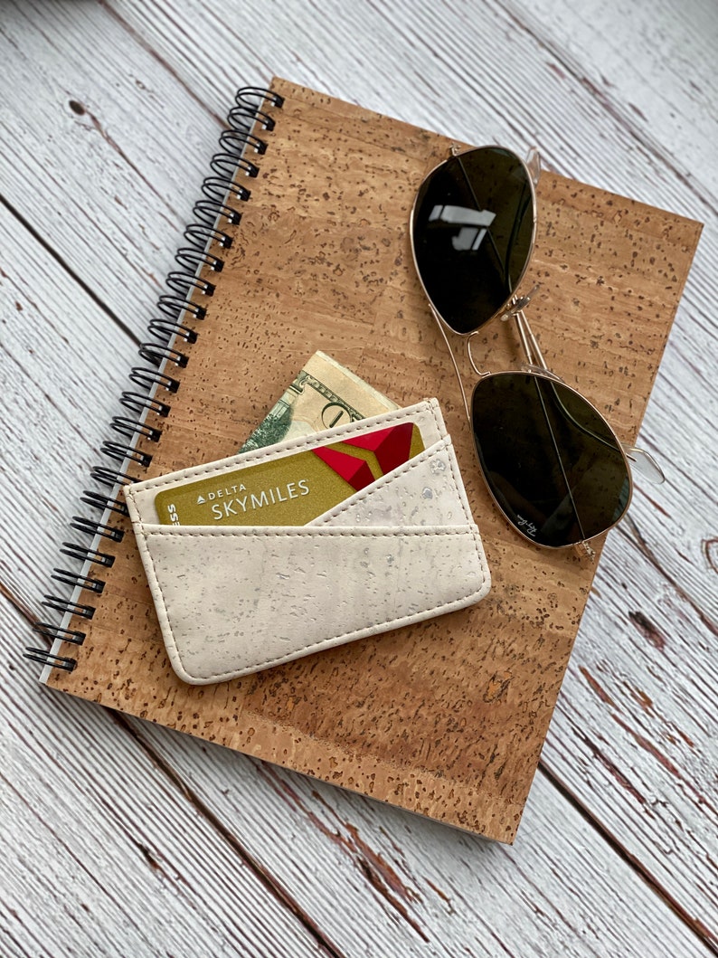 Cork Card Holder cork Wallet Slim Mens Wallet Cork Leather - Etsy