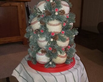 Baseball Christmas Tree Svg - Etsy