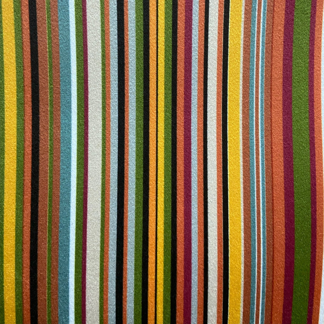 Striped Velvet Fabric: Multi-colored Upholstery Material - Etsy