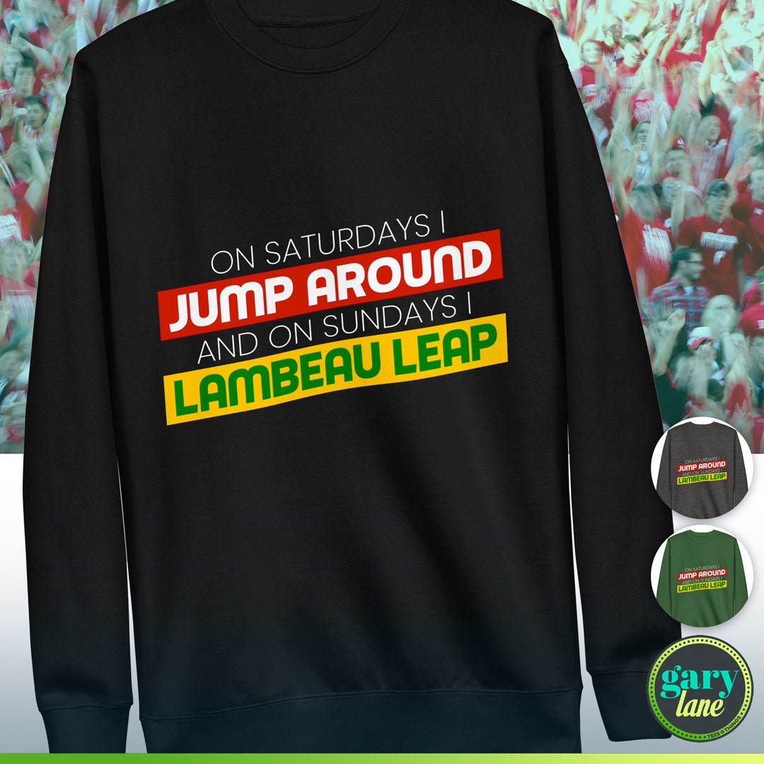 Wisconsin Badgers Green Bay Packers Fan, Madison Jump Around Crew Neck ...