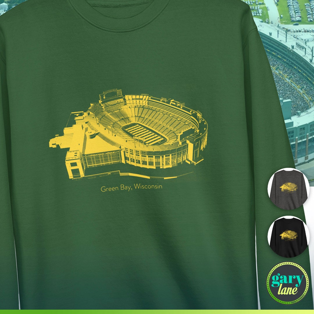 Green Bay Wisconsin, Packers Lambeau Field Crew Neck Sweatshirt, WI ...