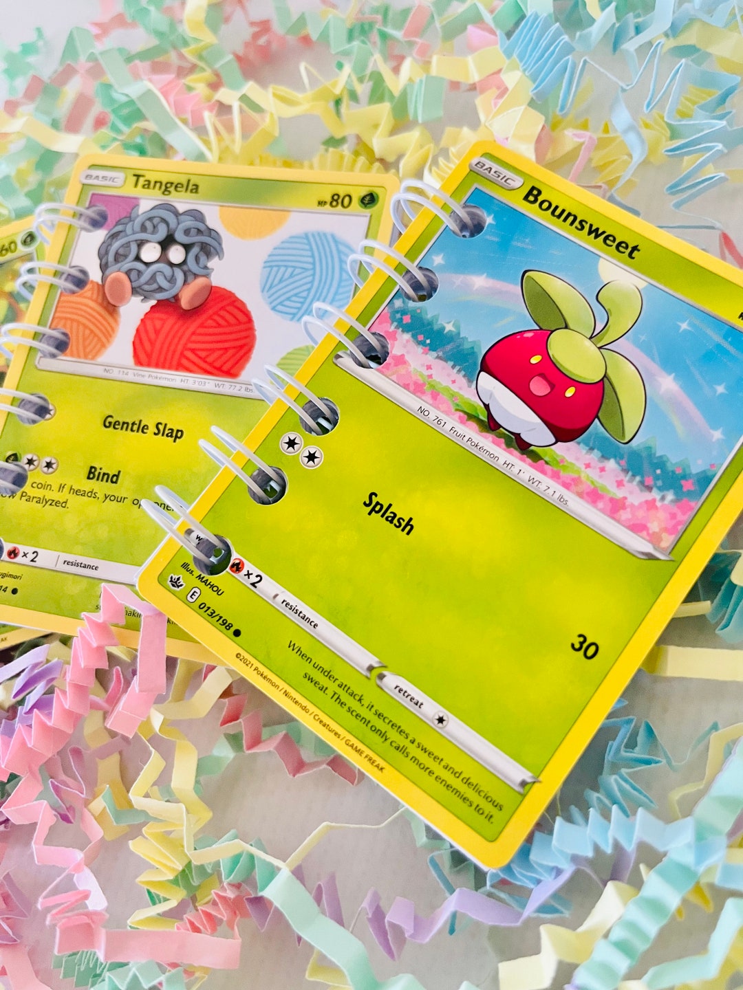 Grookey/bounsweet/tangeala Pokémon Card Notebook/pocketbook. Ideal for ...