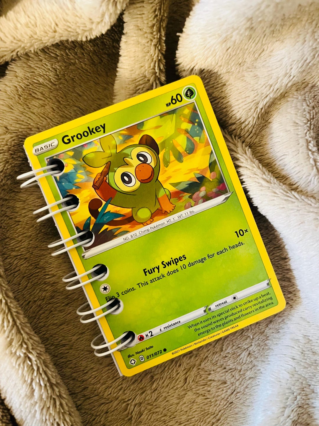 Grookey Pokémon Card Notebook/pocketbook. Ideal for Gift, Stocking ...