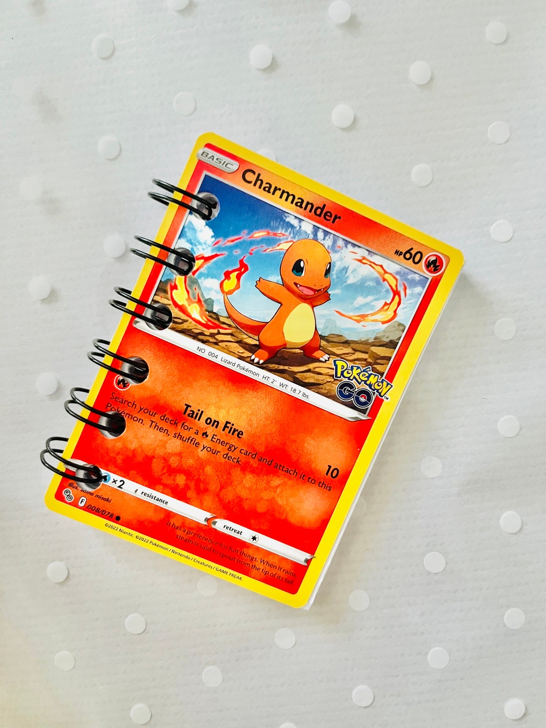 Pokémon Charmander/charmeleon Card Notebook/pocketbook. Ideal for Gift ...