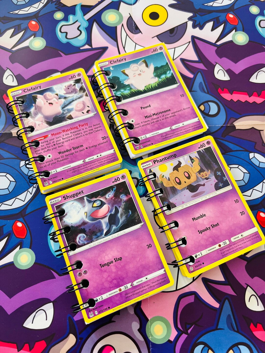 Halloween Ghost/psychic Type Pokémon Card Notebook/pocketbook ...