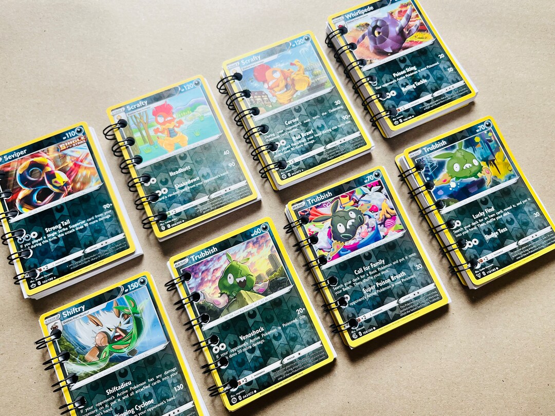 REVERSE HOLO Dark Type Shiny Pokémon Card Notebook/pocketbook. Ideal ...