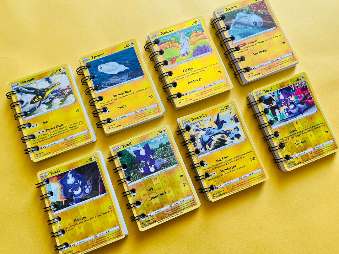 REVERSE HOLO Electric Type Shiny Pokémon Card Notebook/pocketbook ...