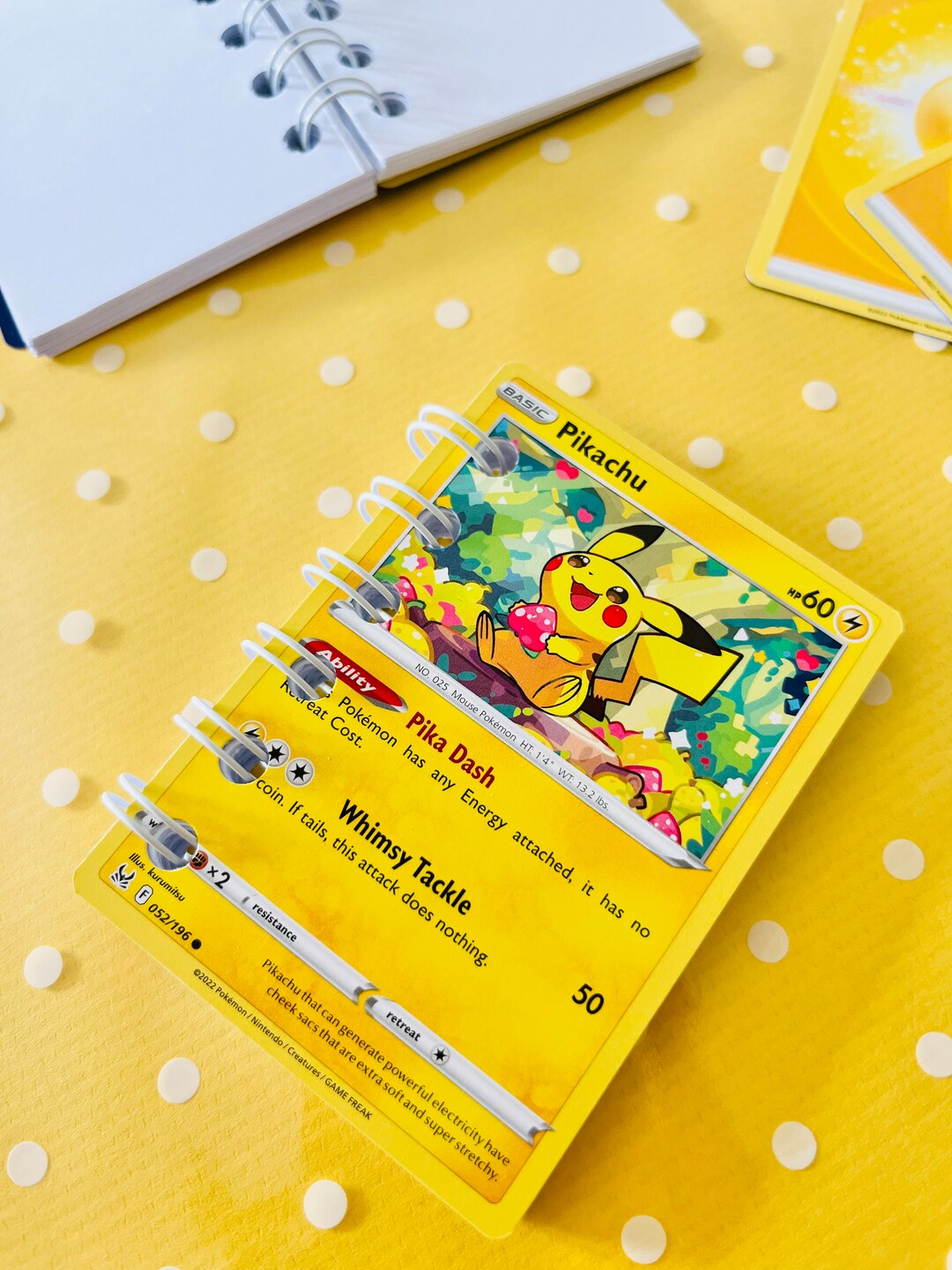 Pikachu/raichu Pokemon Card Notebook/pocketbook. Ideal for Gift ...