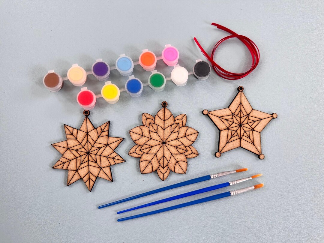 DIY Filipino Parol Ornament Kit Set of 3 Paint Your Own Christmas Decor ...
