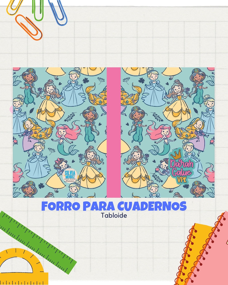 PRINCESS School Labels - Notebook Cover | Stickers | Tags | Notebook ...