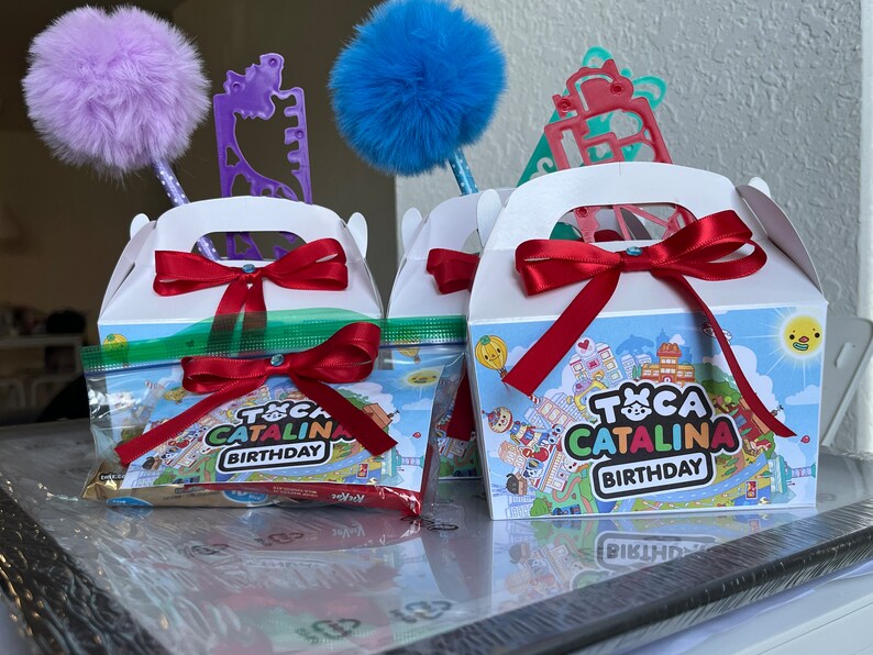 CUSTOM DESIGN BOXES | Toca Boca Life World | Parties | Birthday | Favor ...