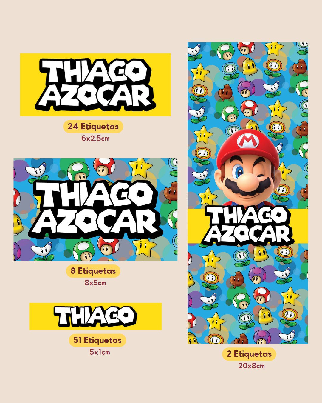 SUPER MARIO BROS School Labels - Notebook Cover | Tags | Notebook ...