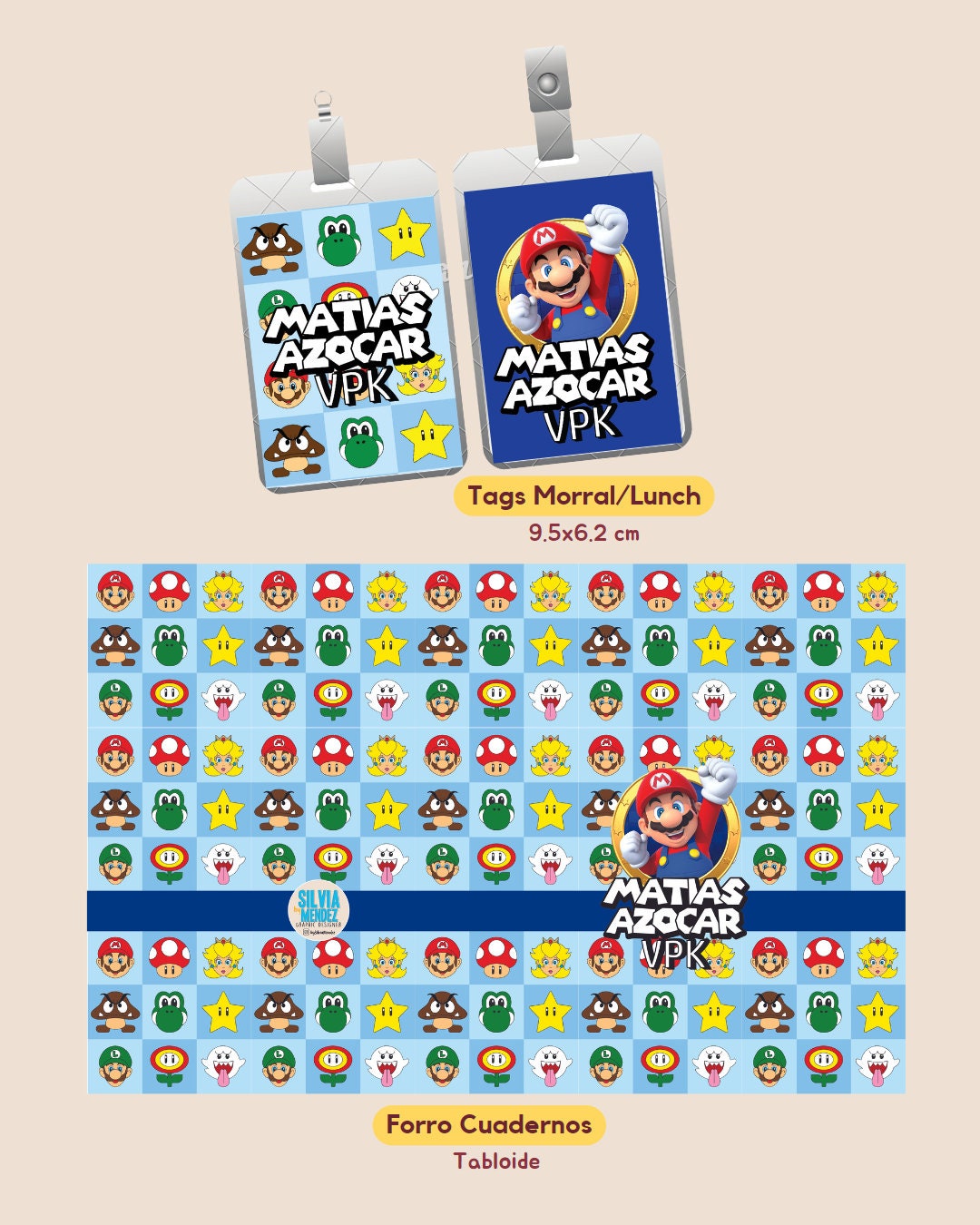 SUPER MARIO BROS School Labels - Notebook Cover | Tags | Notebook ...