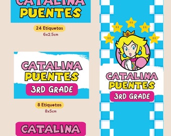 SUPER MARIO BROS School Labels - Notebook Cover | Tags | Notebook ...