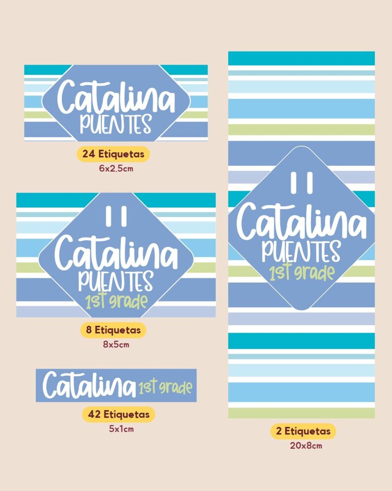 SCHOOL LABELS Notebook COVER Tags Notebooks Lining Backpack / Lunch ...