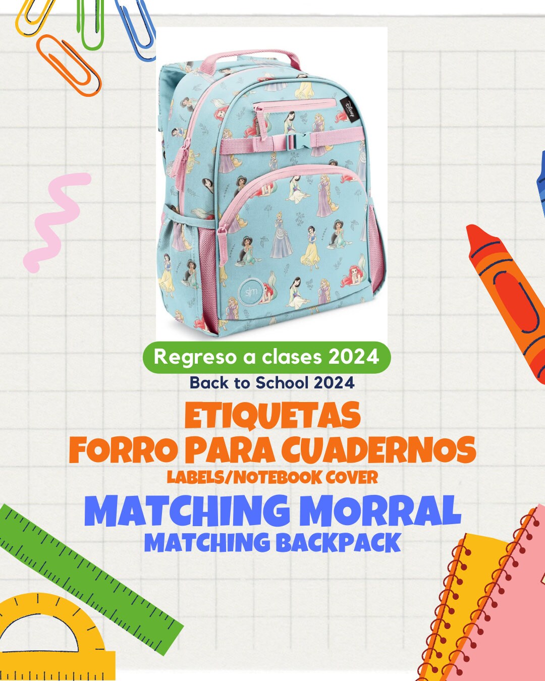 PRINCESS School Labels - Notebook Cover | Stickers | Tags | Notebook ...