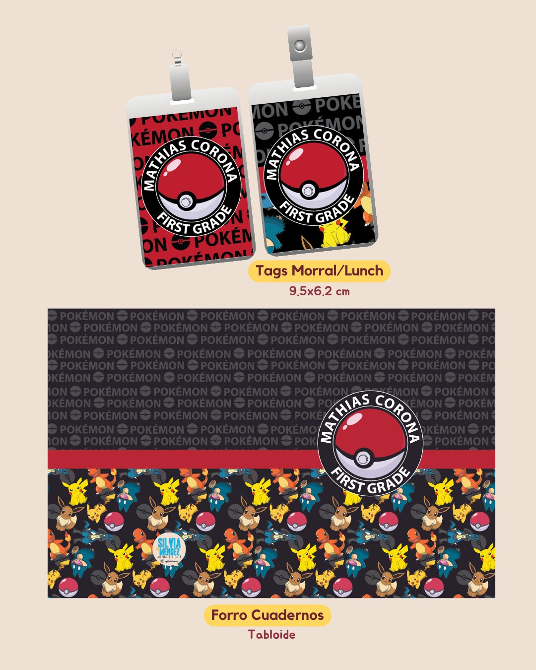 POKEMON School Labels - Notebook Cover | Tags | Notebook Lining ...
