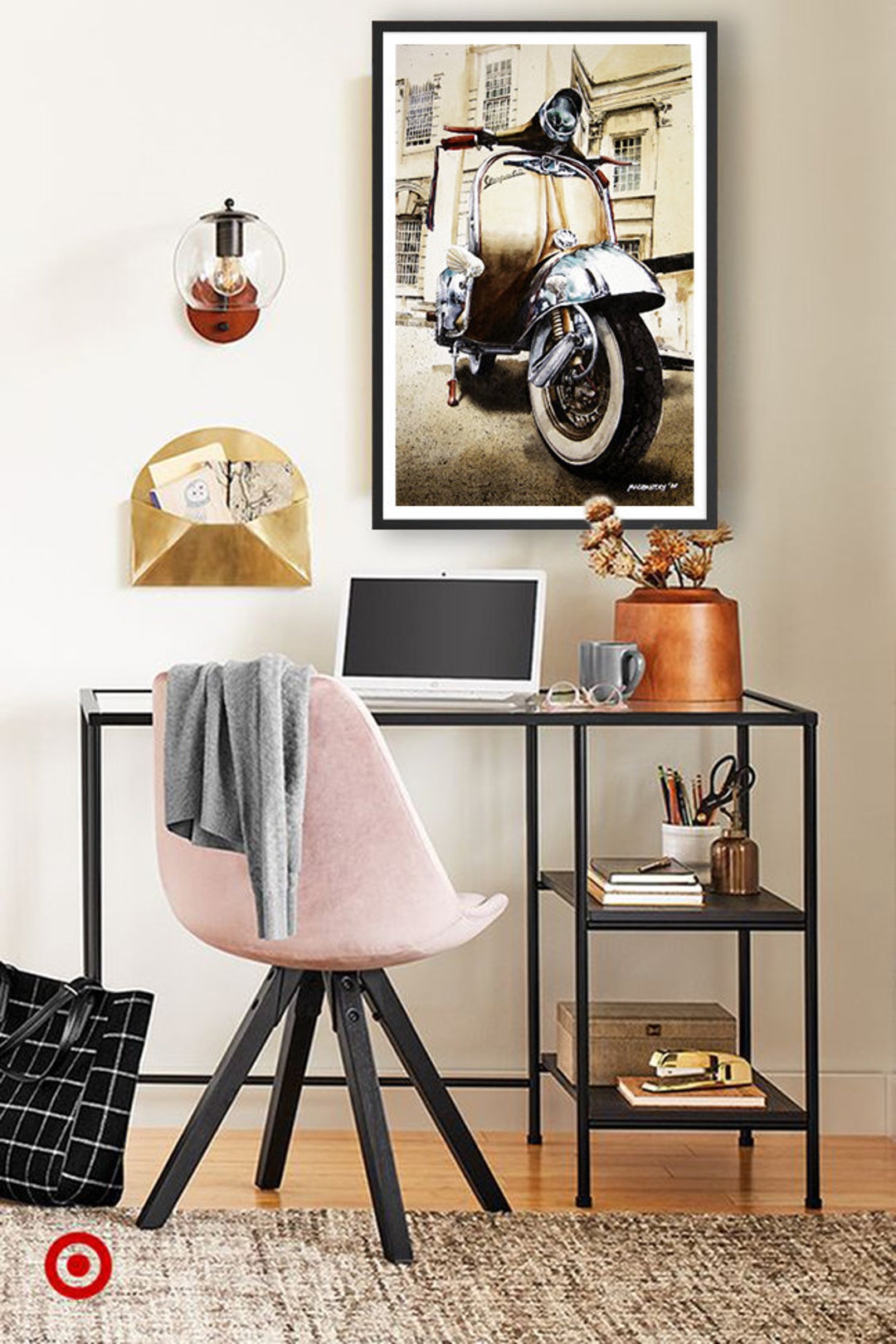 Vespa GS #2 Art Print Posters, Wall Deco Posters, Motorcycle ,vespa ...