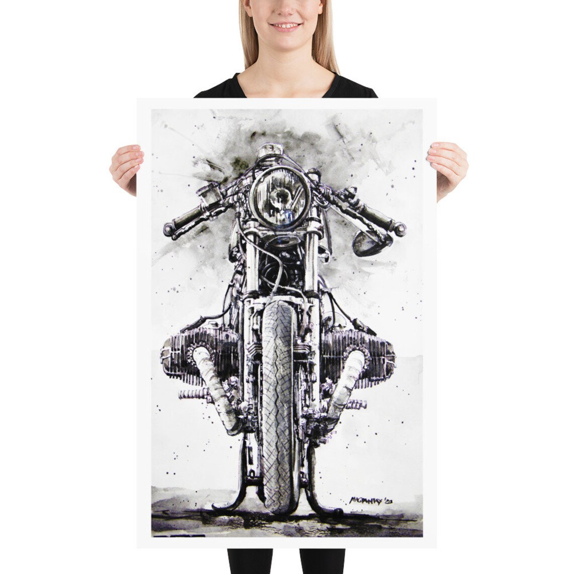 BMW Motorcycle- Art Print Posters Wall Deco Posters, Motorcycle Nursery ...