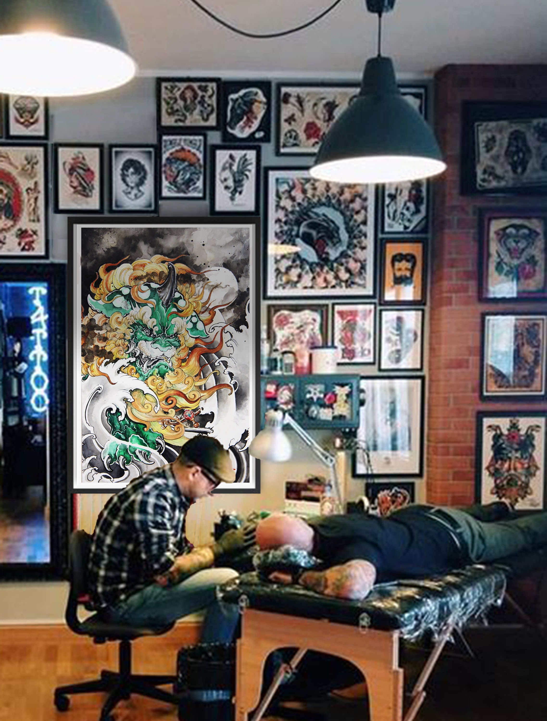 Foo Dog2 Art Print, Foo Dog Art Print, Wall Deco Art Print, High ...