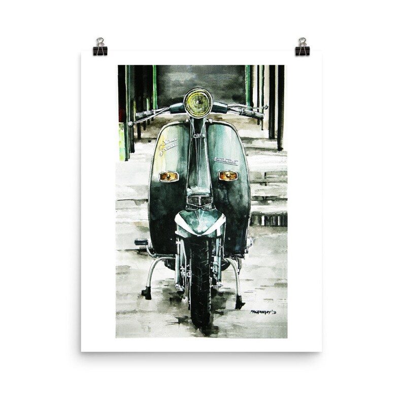 Vespa Lambretta #1 Art Print Posters, Wall Deco Posters, Motorcycle ...