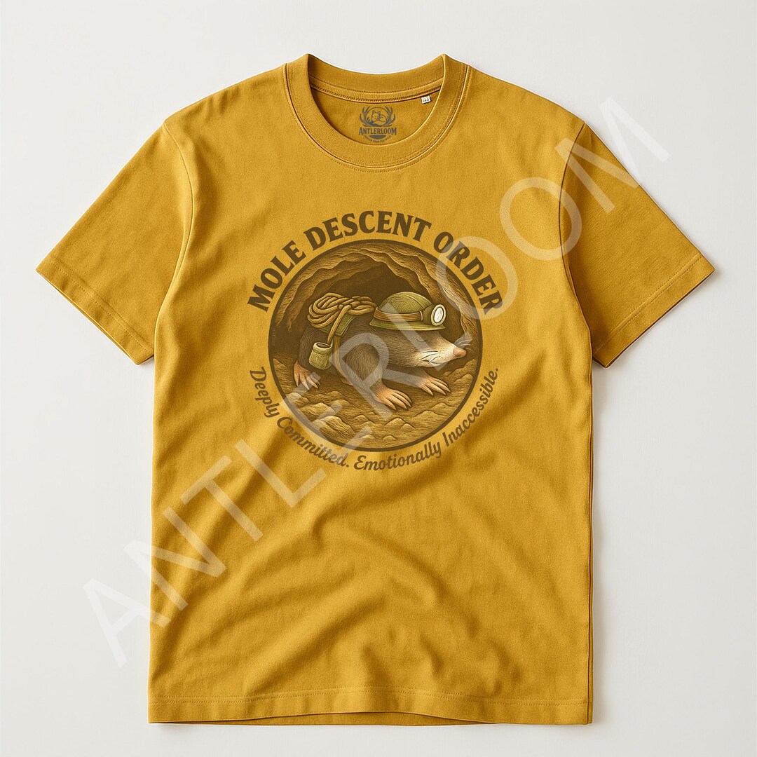 Mole Descent Order Caving T-shirt – Potholing/spelunking Tee | Funny ...