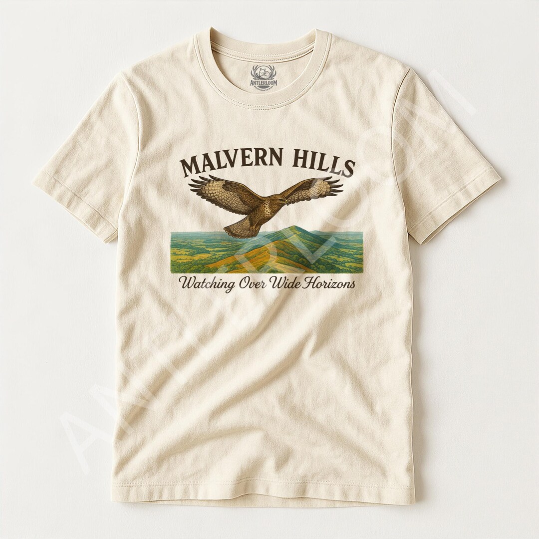 Malvern Hills Buzzard T-shirt | Vintage British Countryside Hawk Bird ...